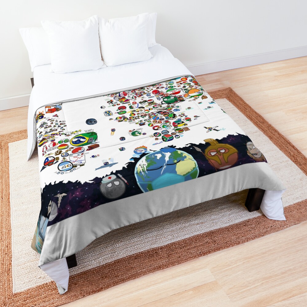 Colcha «★ Mapa de Countryballs 2020 ★» de circleheadz | Redbubble