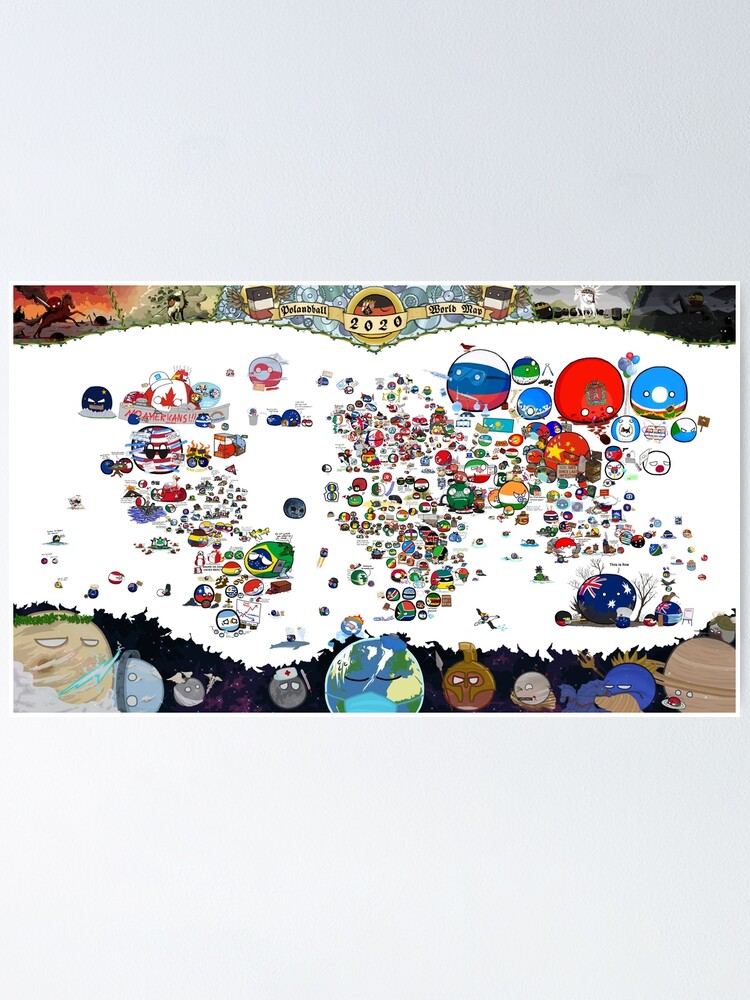 Countryballs Map 2020 ★" Poster for Sale by circleheadz | Redbubble