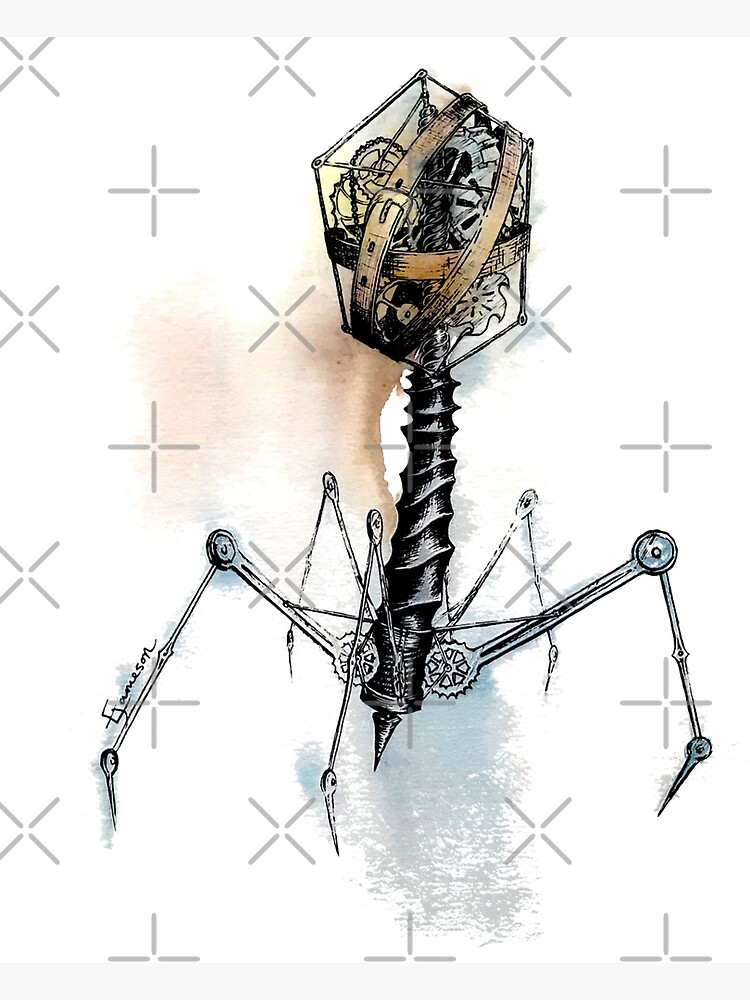 "Steampunk phage colours" Poster for Sale by Jellie | Redbubble