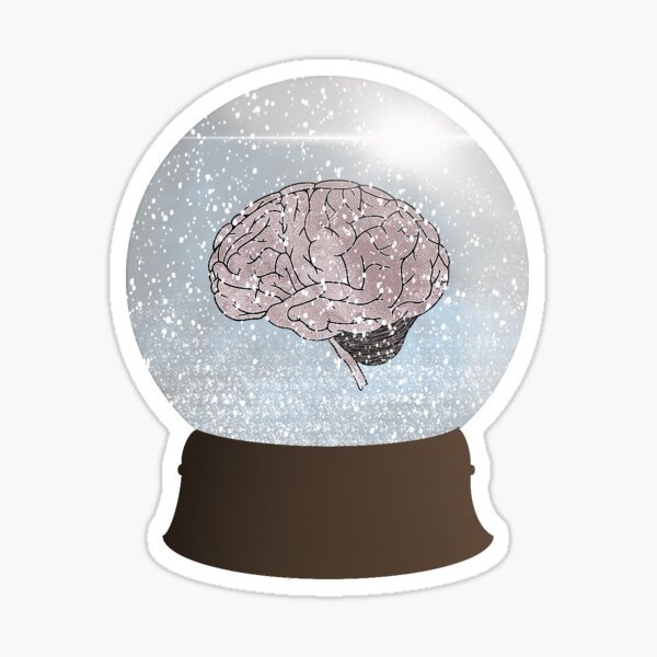 "Snow globe - brain" Sticker for Sale by ohgiulia | Redbubble