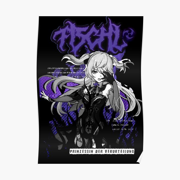 "Fischl Brutal Black - Genshin Impact Fischl" Poster by ornbrcp | Redbubble