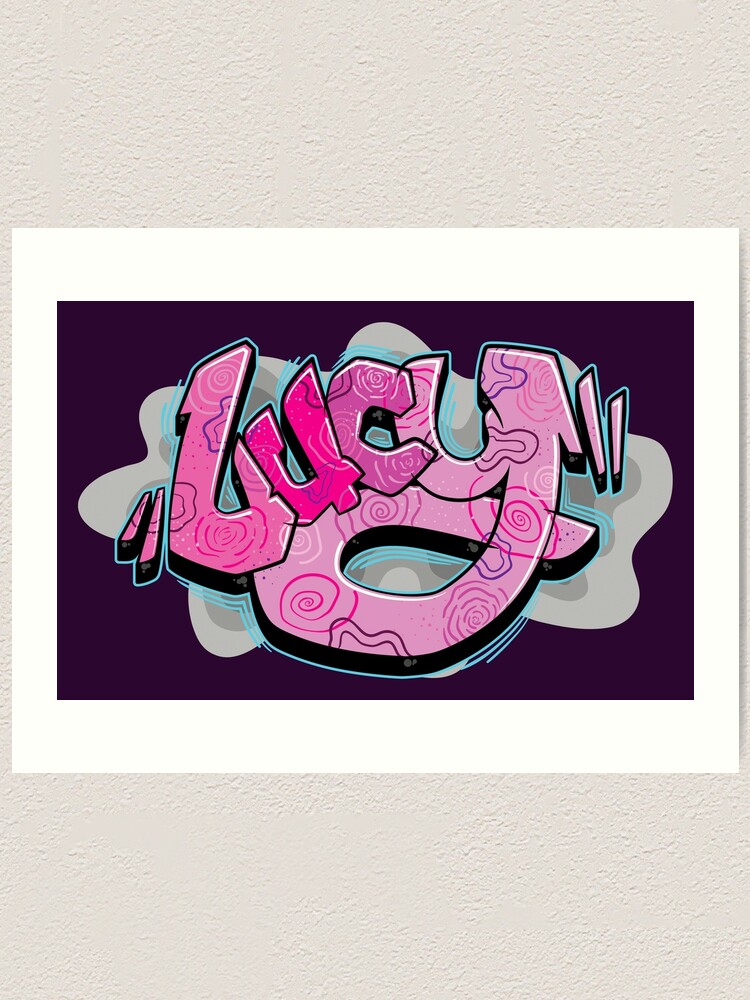 "Lucy Graffiti Name" Art Print for Sale by NameGraffiti | Redbubble