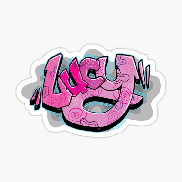 Pegatina «Lucy Graffiti Nombre» de NameGraffiti | Redbubble