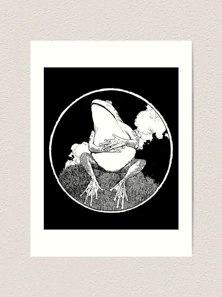 "Cottagecore Frog Lover - Cute Grumpy Froggy Full Moon - Melanholic ...