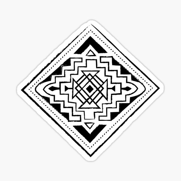 "Tribal diamond-shaped pattern" Sticker for Sale by hocvolo | Redbubble