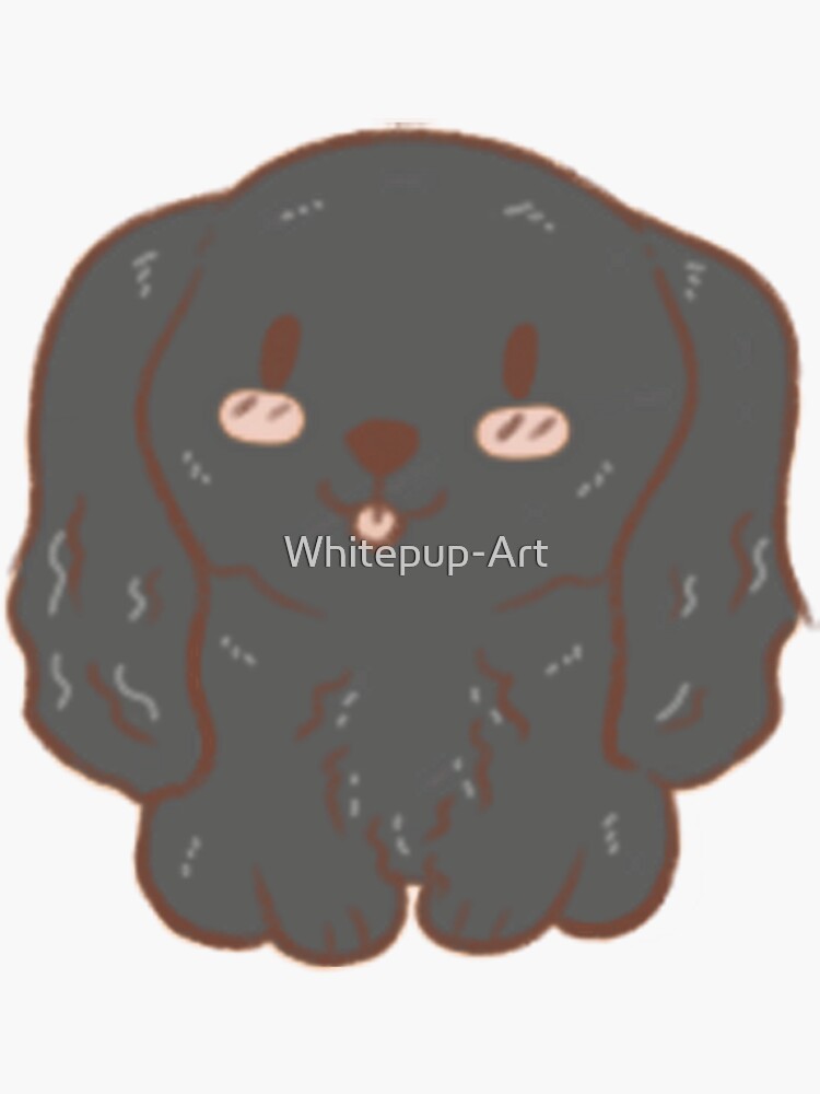 "Black Cocker Spaniel Chibi Stickers&Magnets" Sticker for Sale by ...
