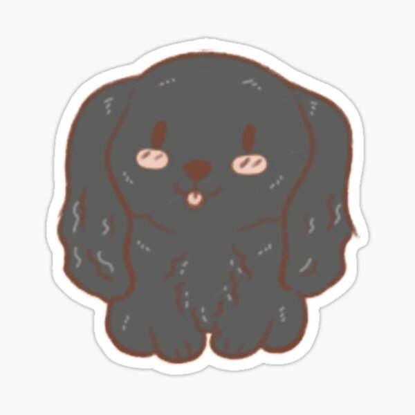 "Black Cocker Spaniel Chibi Stickers&Magnets" Sticker for Sale by ...