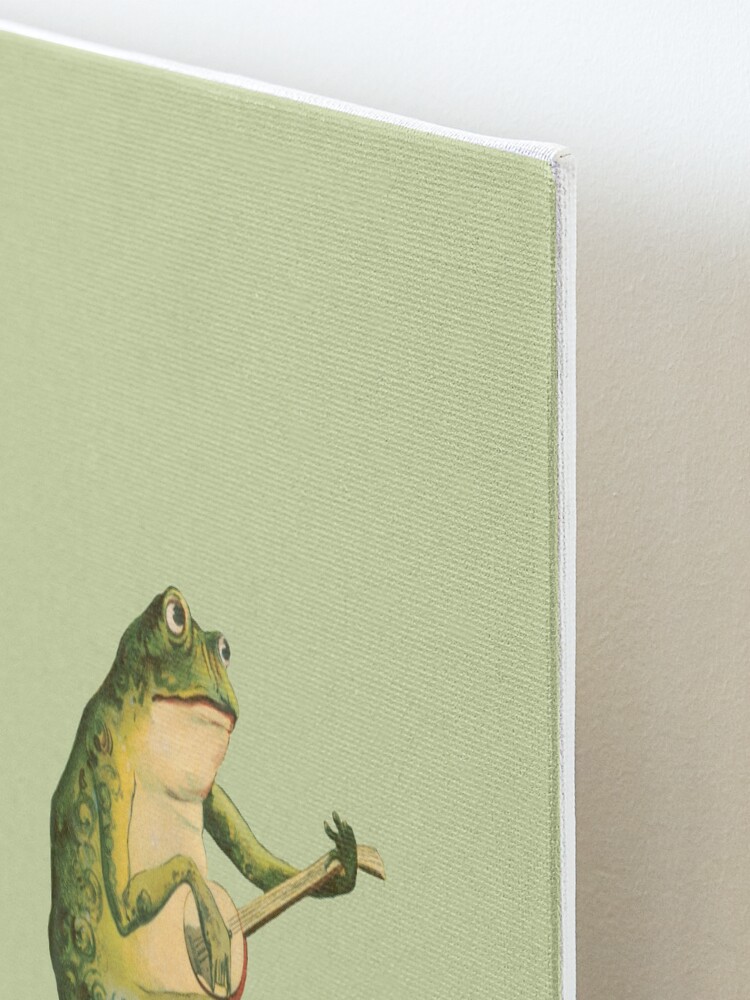 "Melancholic Vintage Frog Playing Banjo on Mushroom Toadstool ...