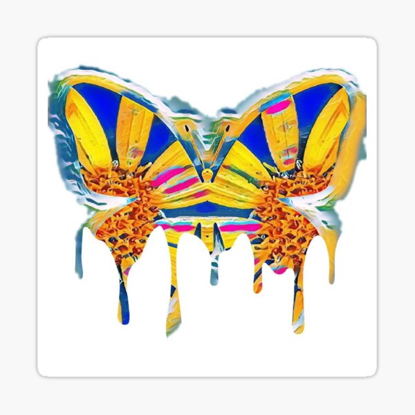 "Butterfly with a dripping effect" Sticker by Creativeart1974 | Redbubble