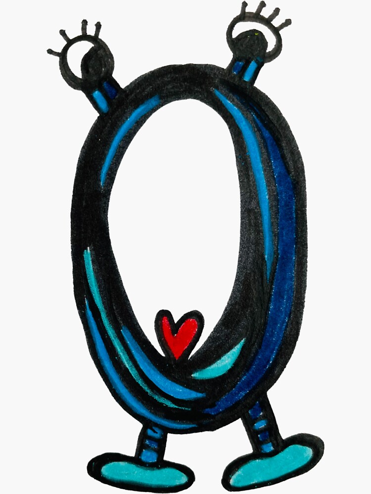 "O is for Oh My: Letter O Alien Robot" Sticker for Sale by StudioZeta ...