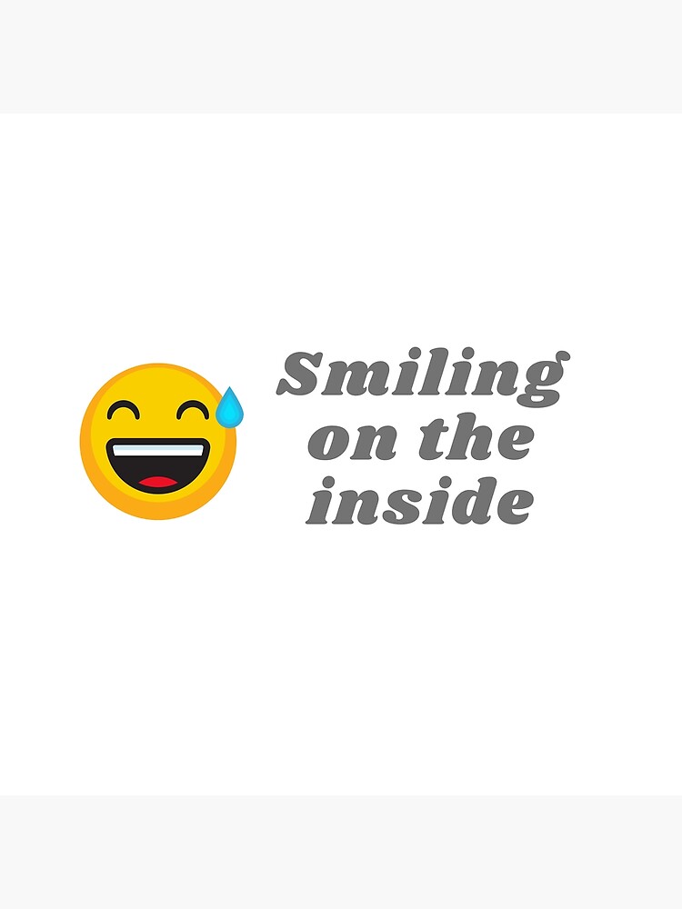 "Smiling on the inside emoji" Poster for Sale by pnk999 | Redbubble