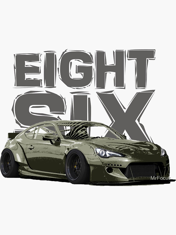 "Eight Six" Sticker for Sale by MrFocus | Redbubble
