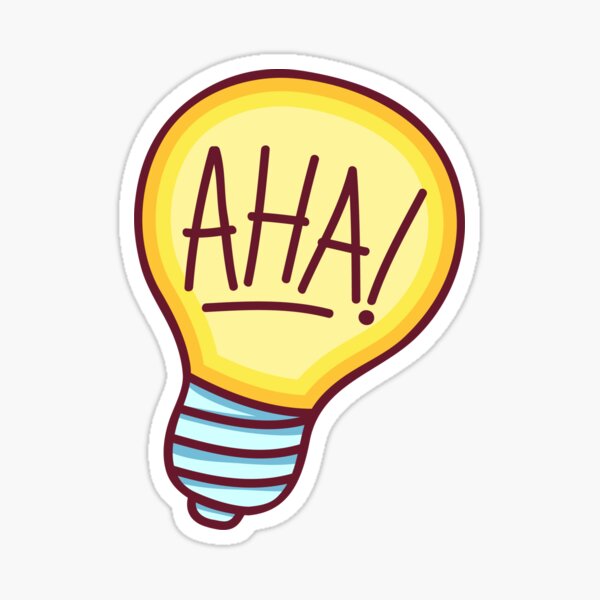Sticker for Sale mit "Eine Lampe AHA" von SnipoBlack | Redbubble