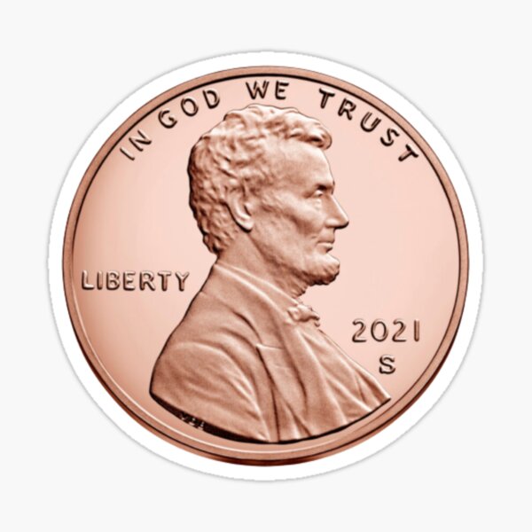 "US Penny " Sticker for Sale by LionSA | Redbubble