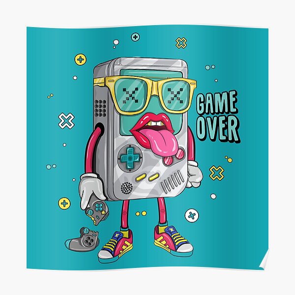 "Retro Arcade Emulator Game , Game Over" Poster for Sale by ...
