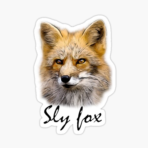 "Sly fox" Sticker by y33top | Redbubble