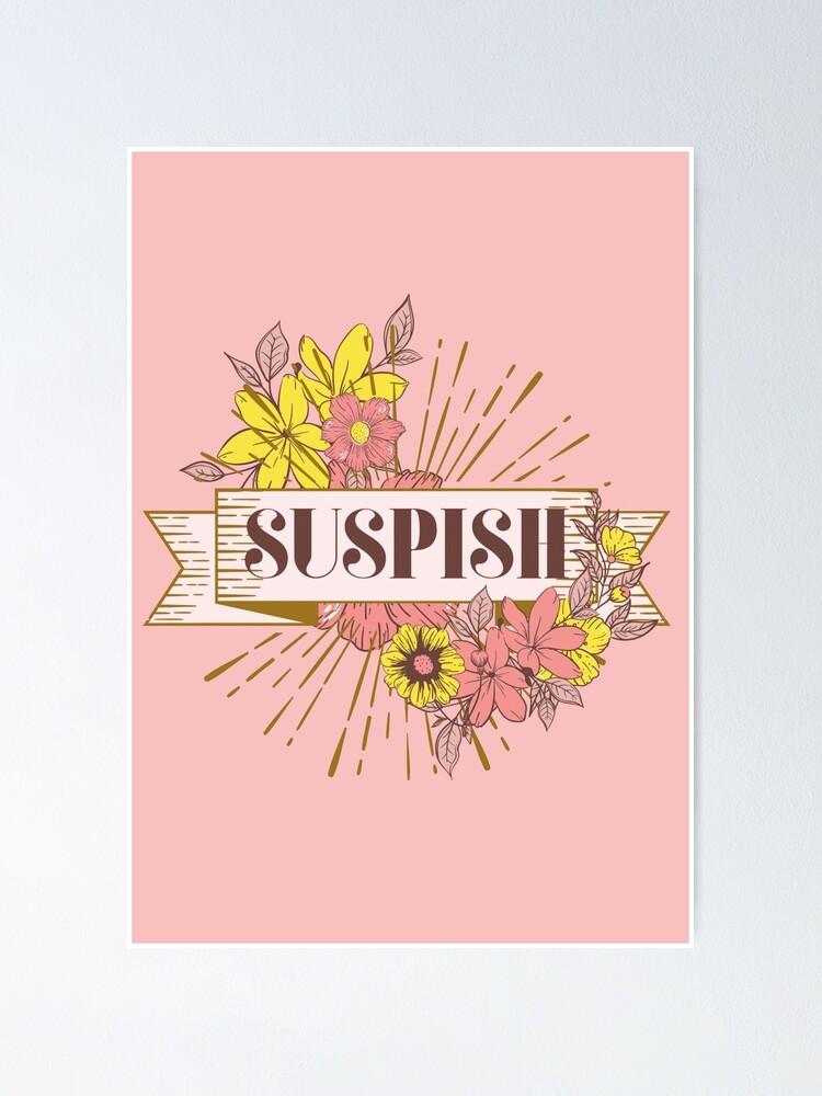 "Suspish Vintage Flower Drawing- Bailey Sarian/ Suspish" Poster for ...