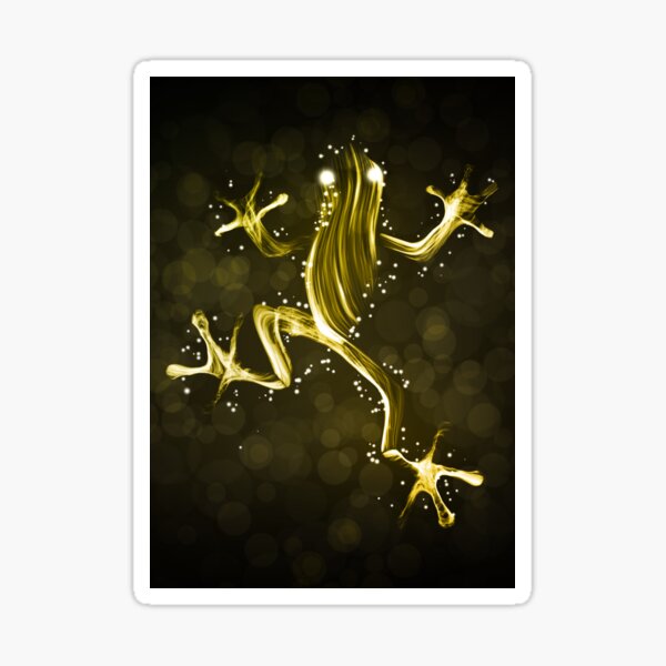 "Neon frog gold lights" Sticker for Sale by Rachidsolution | Redbubble
