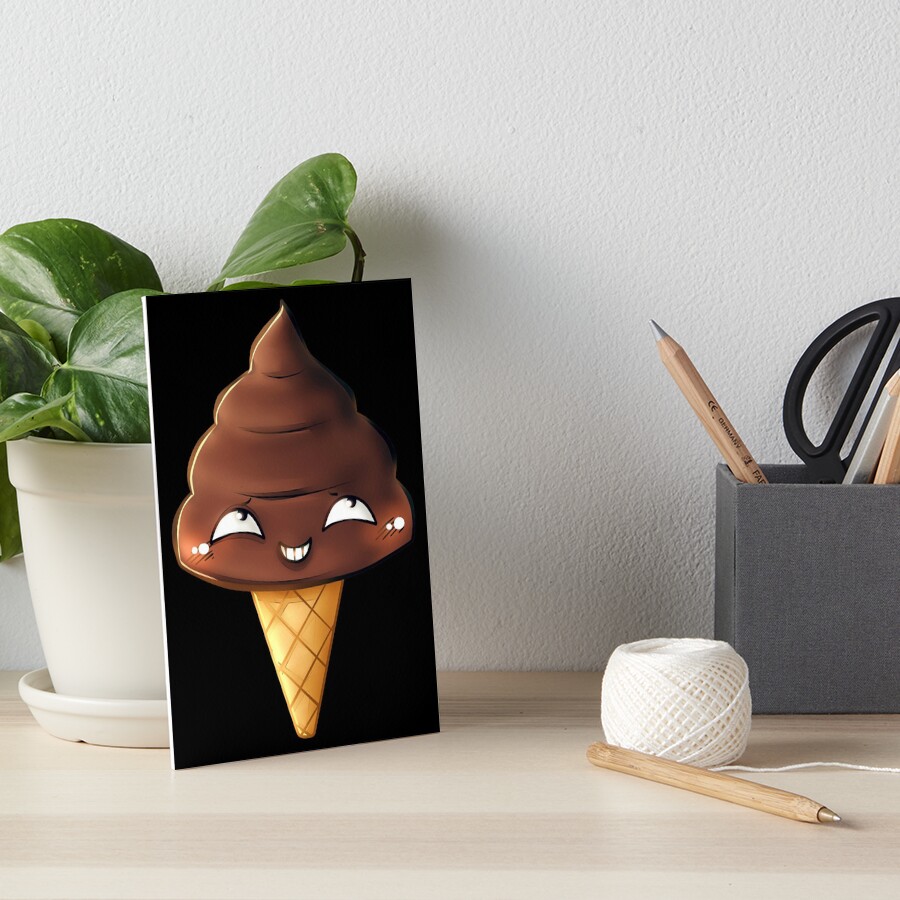 "Icecream poop poo smile cute kawai kawaii pooping" Art Board Print for ...