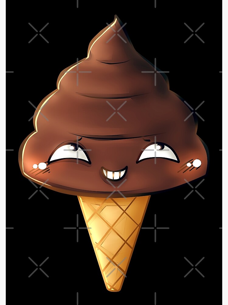 "Icecream poop poo smile cute kawai kawaii pooping" Poster for Sale by ...