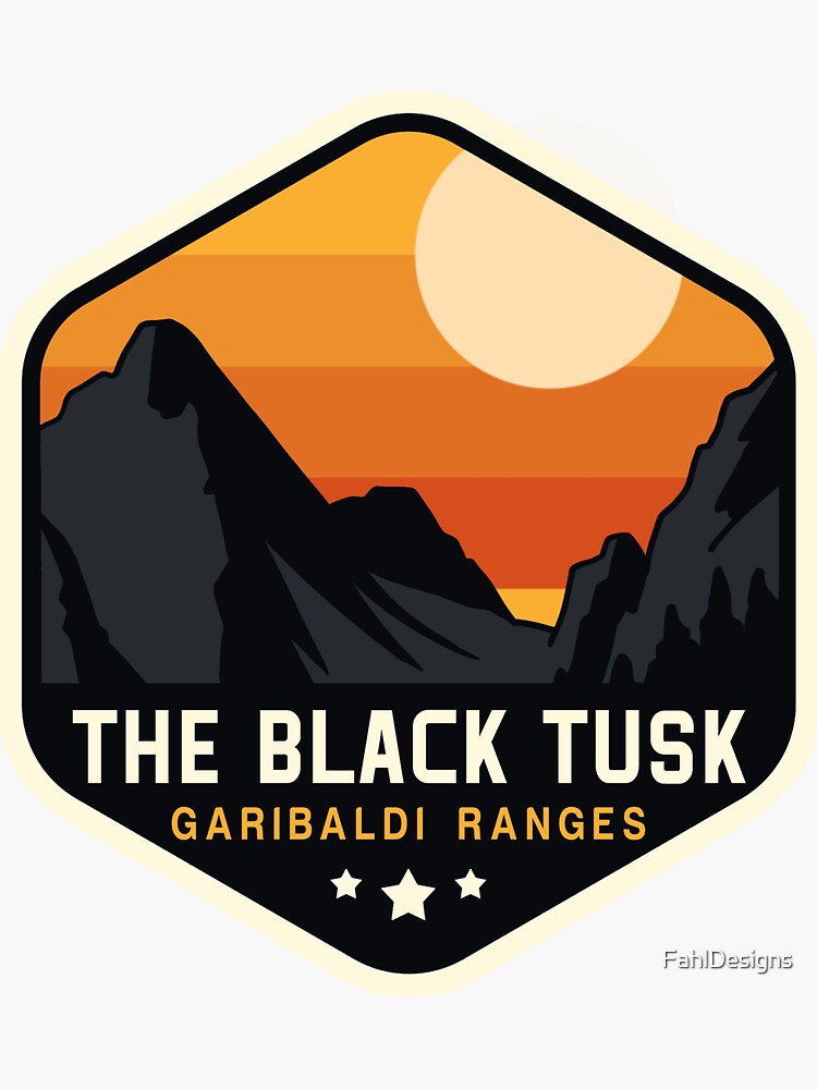 "The Black Tusk" Sticker for Sale by FahlDesigns | Redbubble