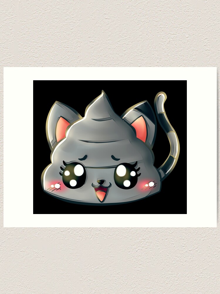 "The cutest poop ! - cat cute poo kawai kawaii pooping" Art Print by ...