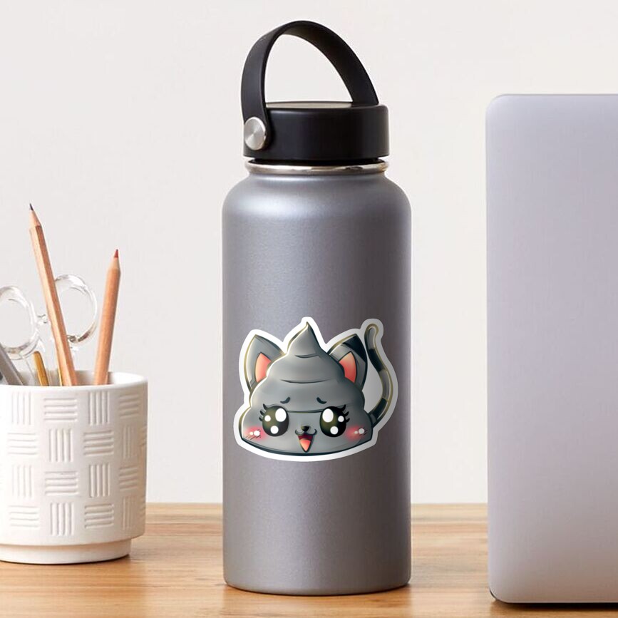 "The cutest poop ! - cat cute poo kawai kawaii pooping" Sticker by ...