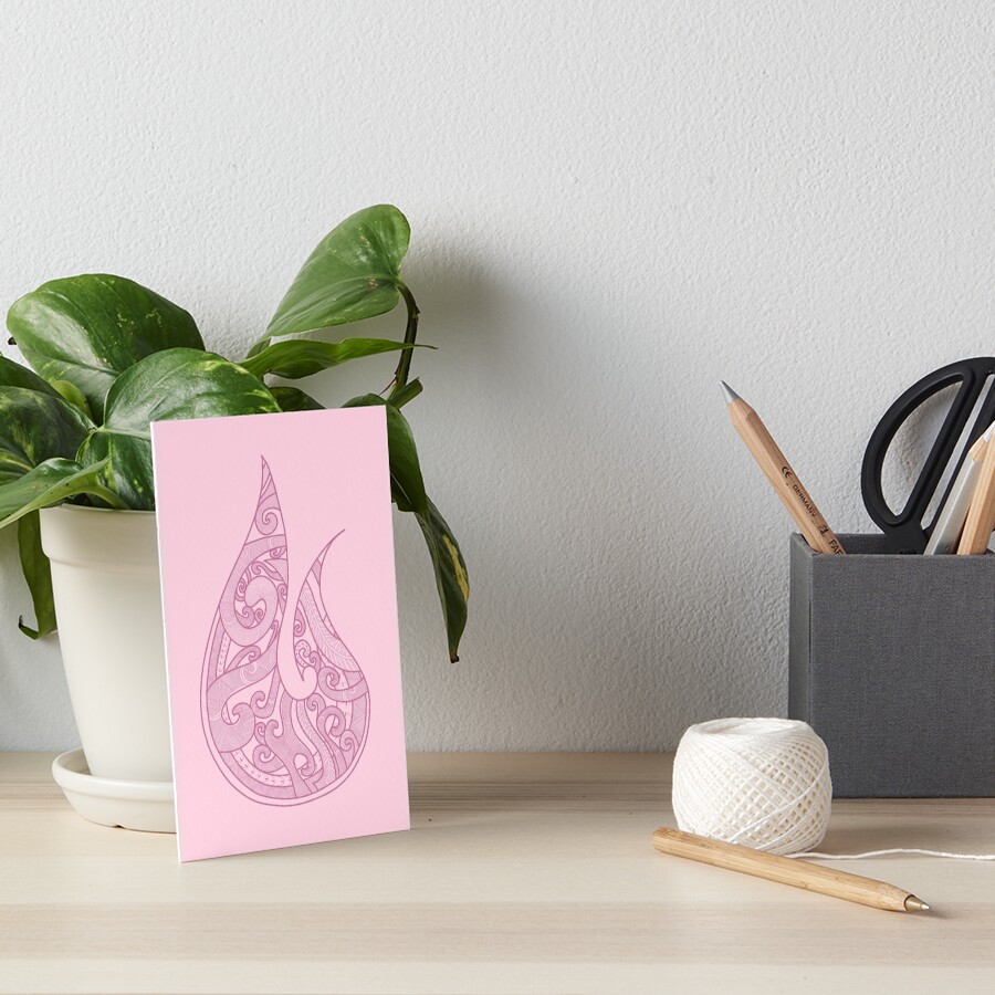 "Fish Hook (Maori design) New Zealand " Art Board Print by JalinDesigns ...