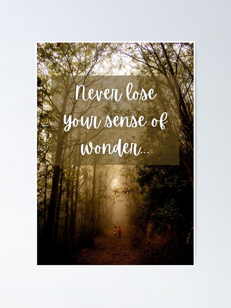 "Never Lose Your Sense of Wonder" Poster for Sale by CassieNash | Redbubble