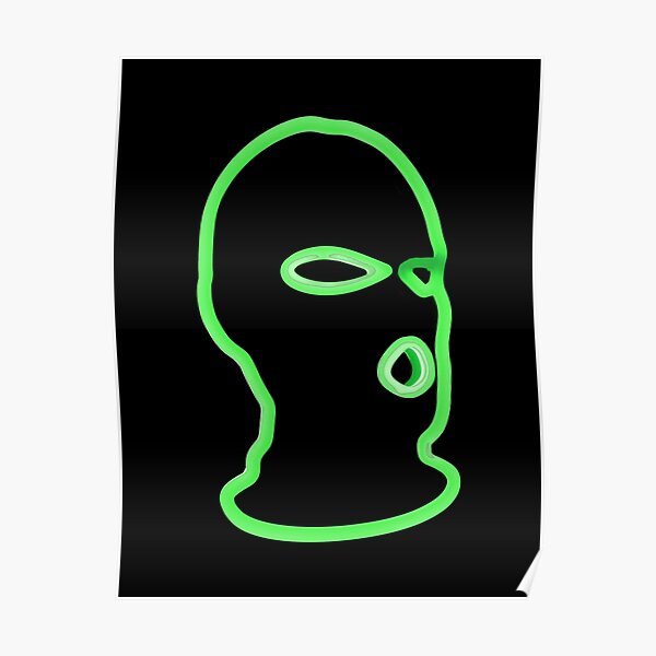 "Green Full face mask Hooligan // Ski mask" Poster by PGPshop | Redbubble