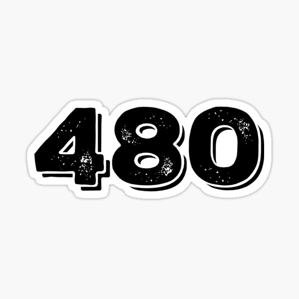 "Area Code 480" Sticker for Sale by ZenCloak | Redbubble