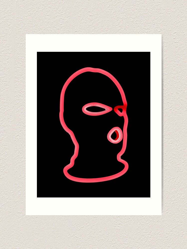 "Red Full face mask Hooligan // Ski mask" Art Print for Sale by PGPshop ...