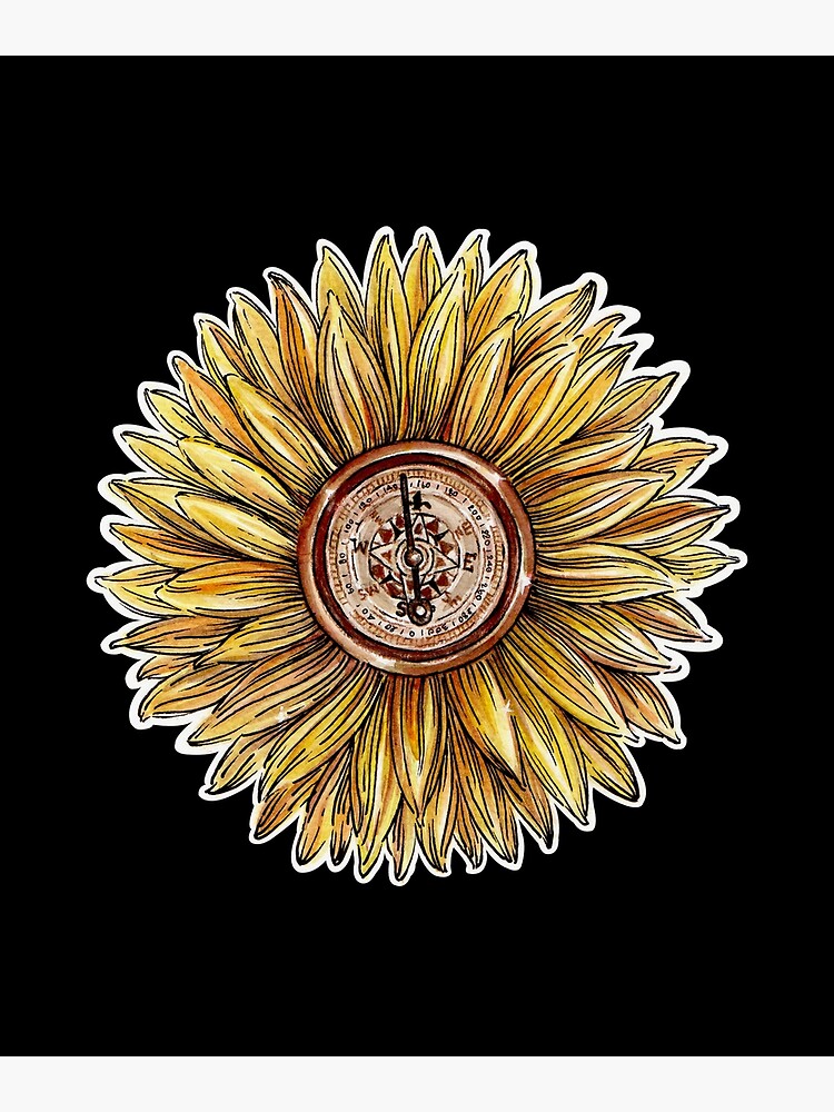 "Sunflowers Compass Clipart Women Flower Graphic Inspirational Tees ...