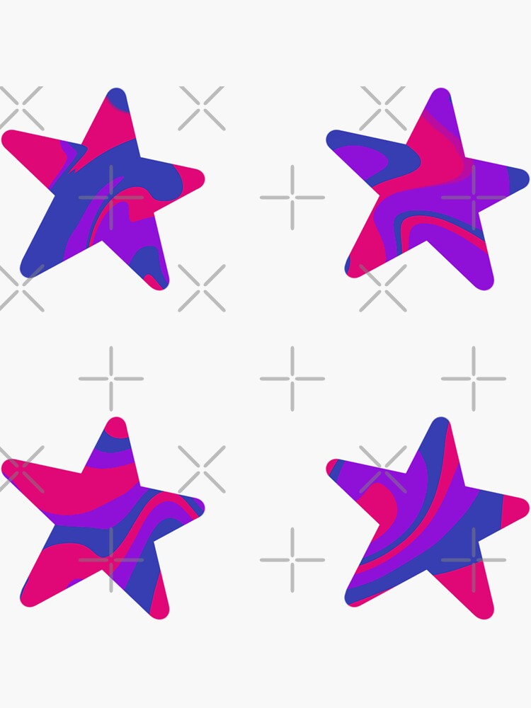 "Cute Stars - Bisexual Pride Flag" Sticker for Sale by GhostLonging ...