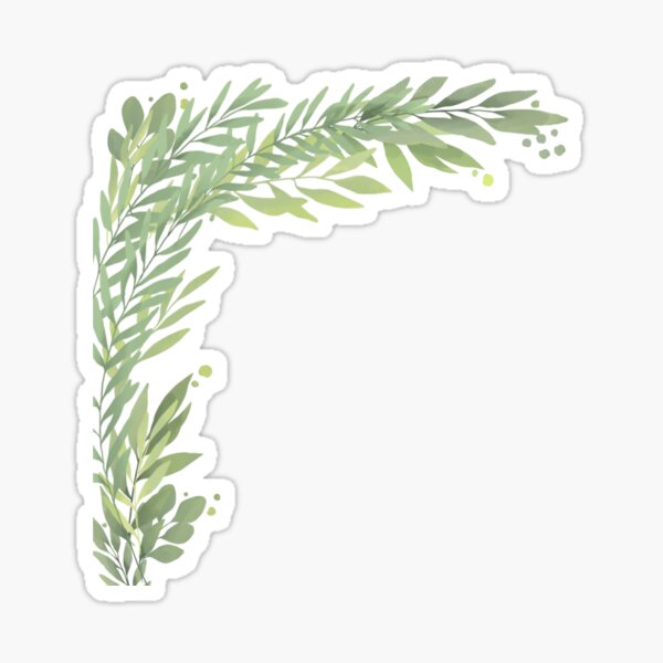 "Floral Greenery Border" Sticker for Sale by crober34 | Redbubble