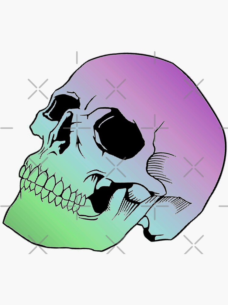 "Toric Pride Skull" Sticker by failephant-art | Redbubble