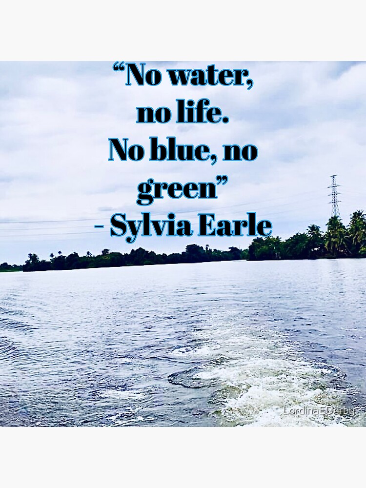 "No Water, No life. No Blue, No Green" Poster for Sale by LordinaEDerby ...