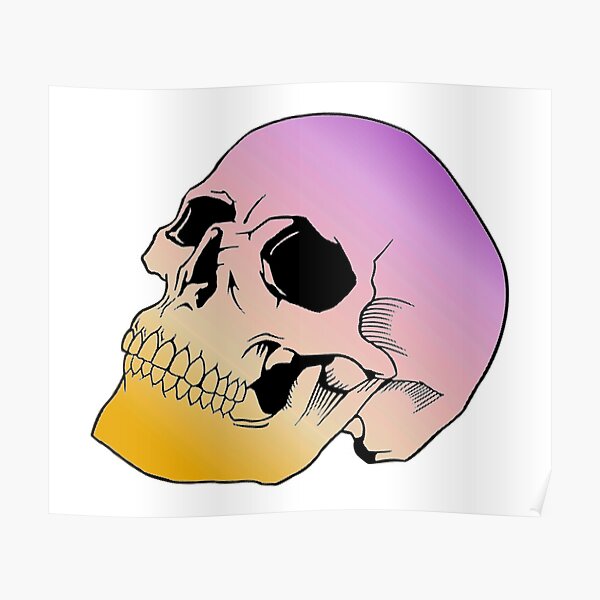 "Trixic Pride Skull" Poster for Sale by failephant-art | Redbubble