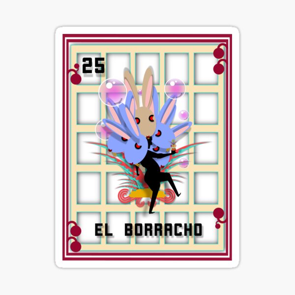 "La Loteria: El Borracho" Sticker for Sale by raidendaigo | Redbubble