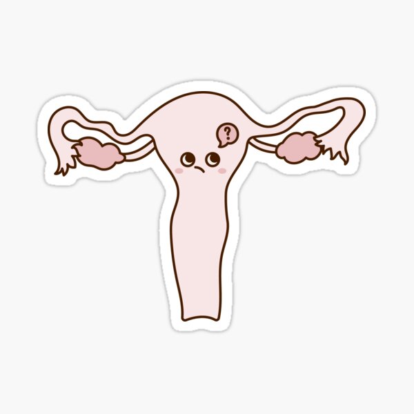 "Cute Kawaii Uterus Character" Sticker for Sale by absolutely-cool ...