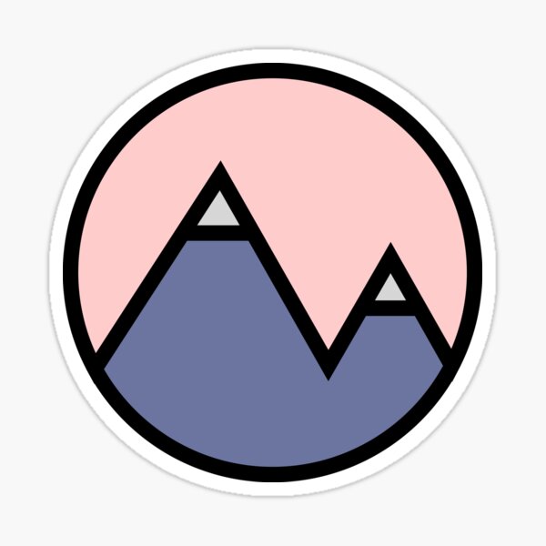 "Mountains & Pink" Sticker by aliciamo | Redbubble