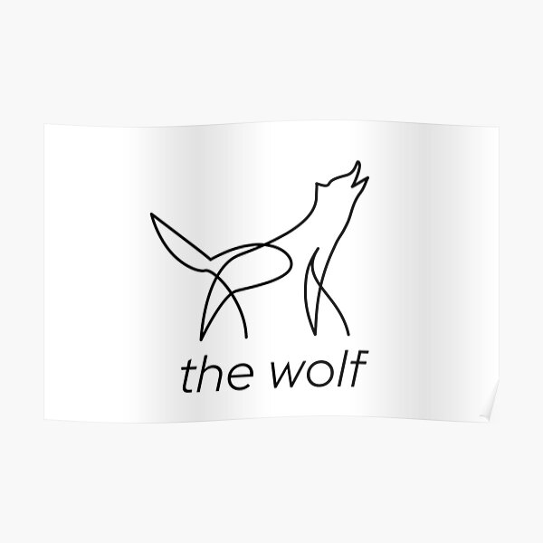 "The wolf, one line drawing" Poster by Elis-Art | Redbubble