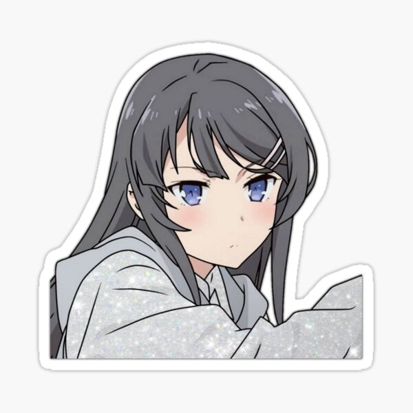 "Bunny Girl Senpai Sticker" Sticker for Sale by Melloyello17 | Redbubble