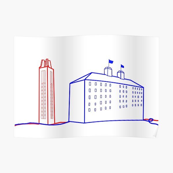 "ku campus campanile and fraser hall" Poster for Sale by popboba ...