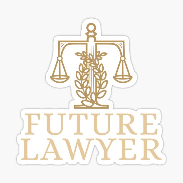"Future lawyer." Sticker for Sale by kharlpierre001 | Redbubble