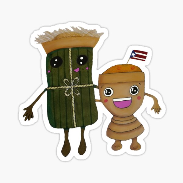 Pegatina «Pastel y mofongo» de Lunadark41 | Redbubble