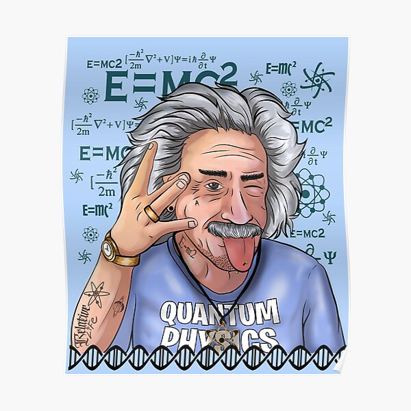 "albert einstein cool einstein urban style fun design" Poster by ...