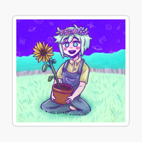 "Basil (OMORI) " Sticker by StudyMan99 | Redbubble