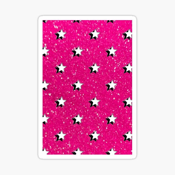"stars on hot pink background" Sticker for Sale by jarekandanna | Redbubble
