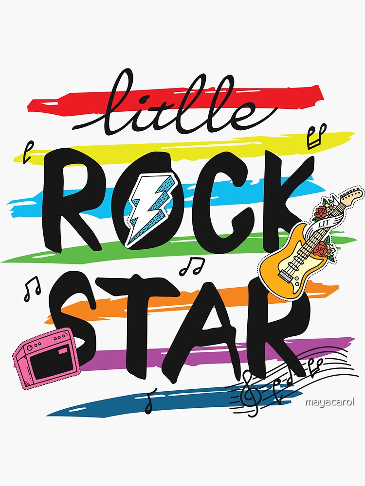 "Little Rock Star, cool kids gift" Sticker for Sale by mayacarol ...